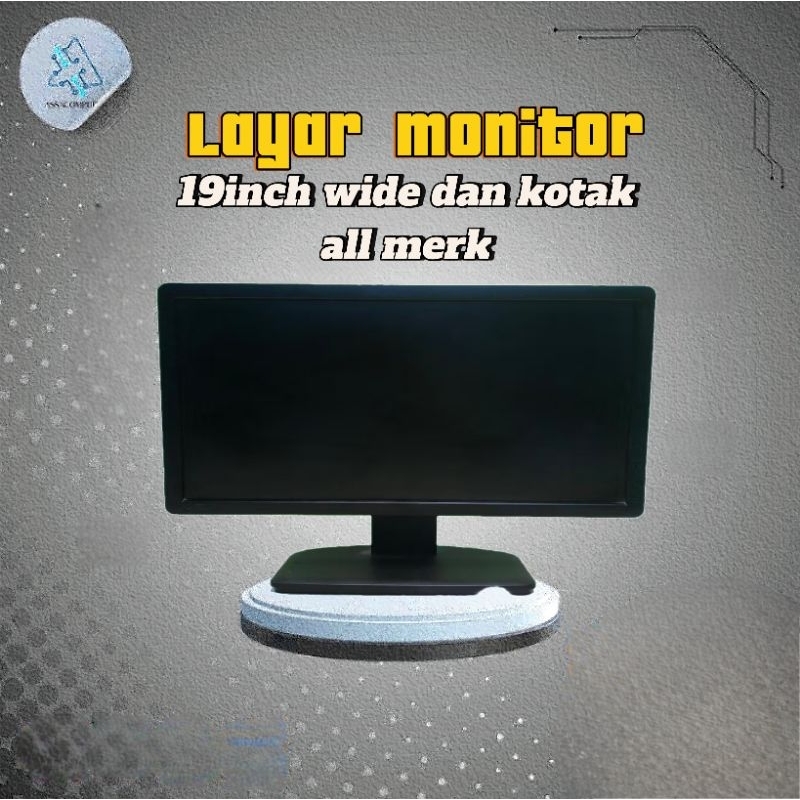 Jual Layar Monitor Komputer ALL MERK Ukuran 19 Inchi Wide Dan Kotak ...