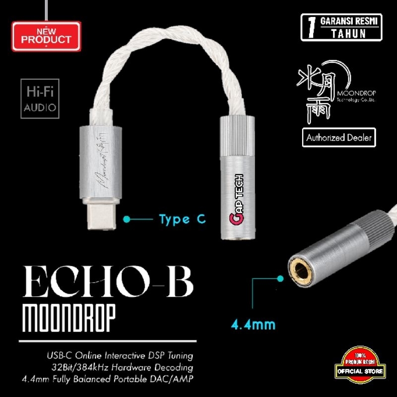 Jual Moondrop Echo-B / Echo B / Echo-A / Echo A 4.4mm / 3.5mm Portable / Dongle DAC Amplifier ...