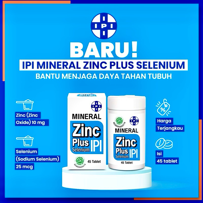 Jual Ipi Vitamin Mineral Zinc Plus Selenium 45 Tablet - Memenuhi ...
