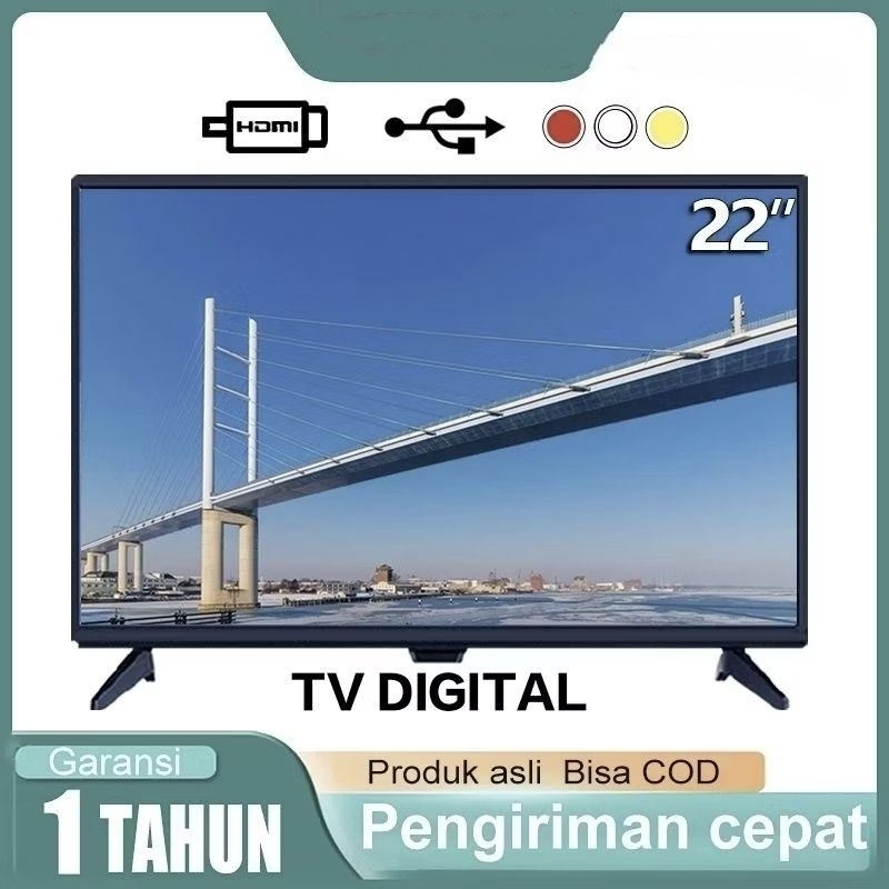Jual TV LED DIGITAL 22 INCH ADA INPUTAN USB-HDMI-VGA-DC | Shopee Indonesia