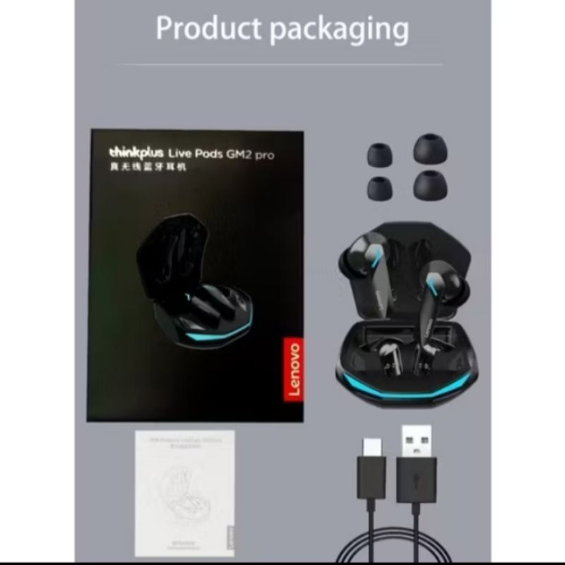 Jual Lenovo Thinkplus GM2 Pro True Wireless Bluetooth Earphone | Shopee Indonesia