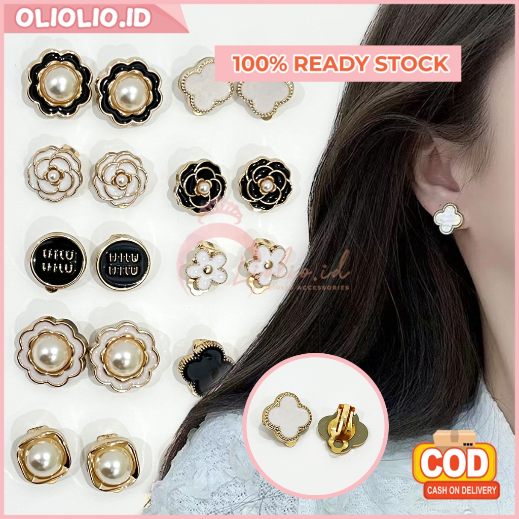 Jual Anting Hijab Klip Jepit Wanita Korea Model Bunga Anti Merusak ...