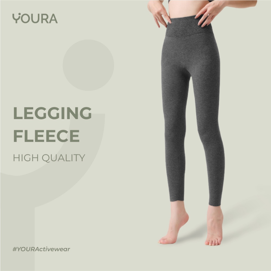 Jual YOURA - Legging Fleece Tebal Highwaist Premium | Shopee Indonesia