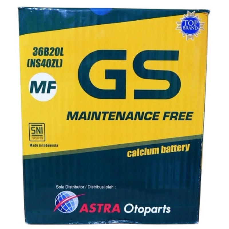 Jual GS NS40ZL 36B20L / AKI KERING / MAINTENANCE FREE / BEBAS PERAWATAN / GS ASTRA | Shopee ...