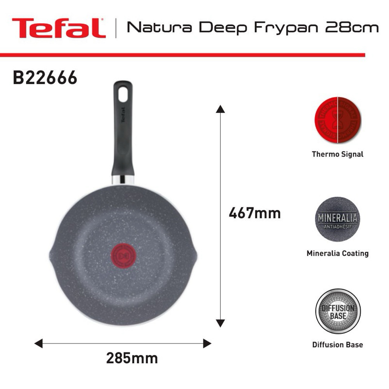 Jual Tefal Natura Deep Frypan 28cm | Shopee Indonesia