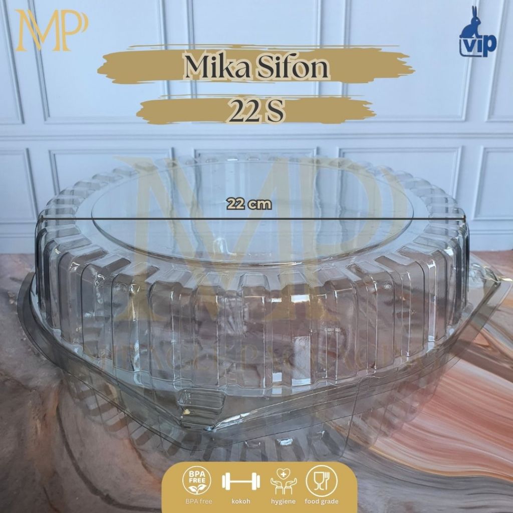 Jual Mika Bulat Plastik 22cm VIP / Mika Sifon Bulat / Mika Bolu / Mika ...