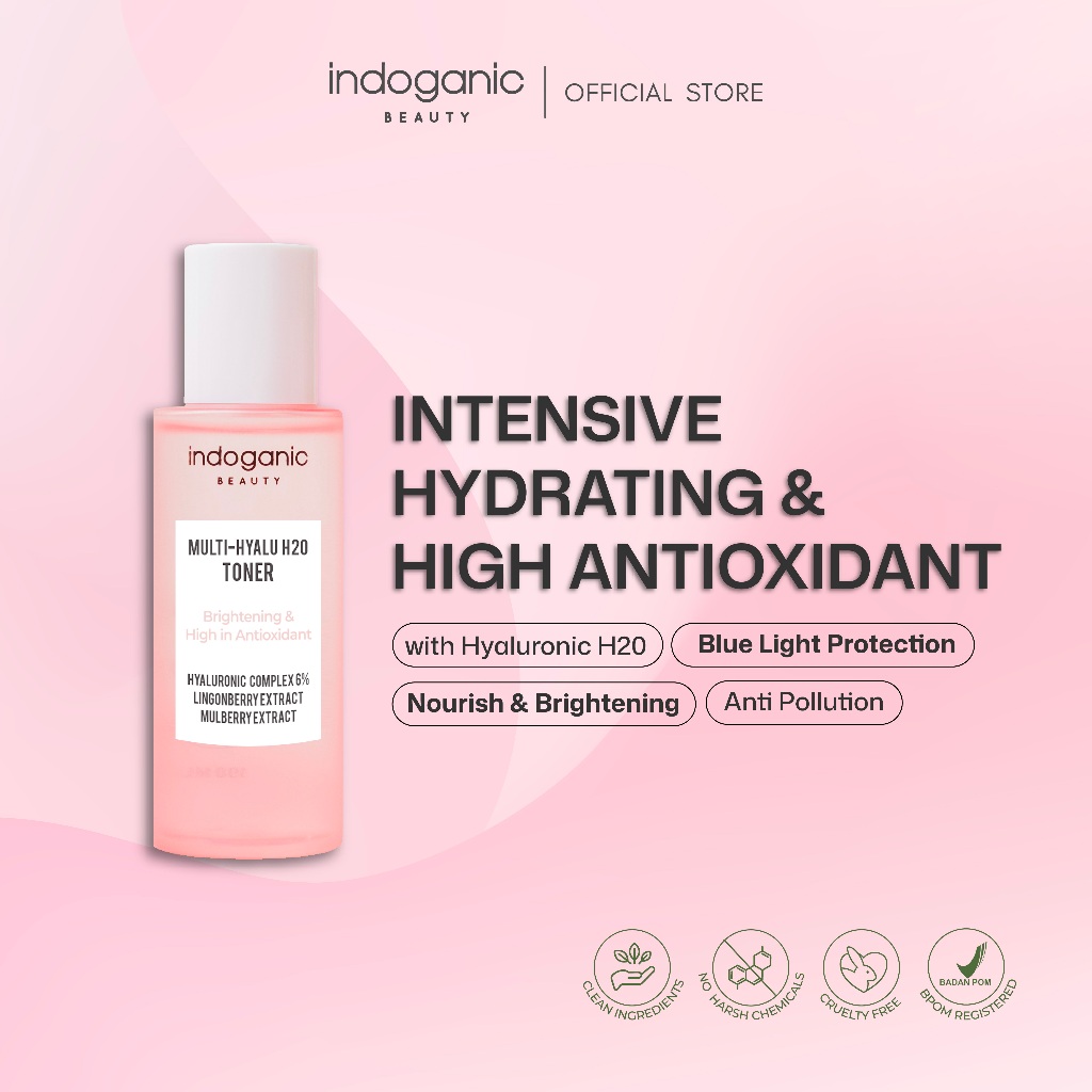 Jual Indoganic Beauty Multi-Hyalu H2O Toner/Hydrating Toner/Hyaluronic ...