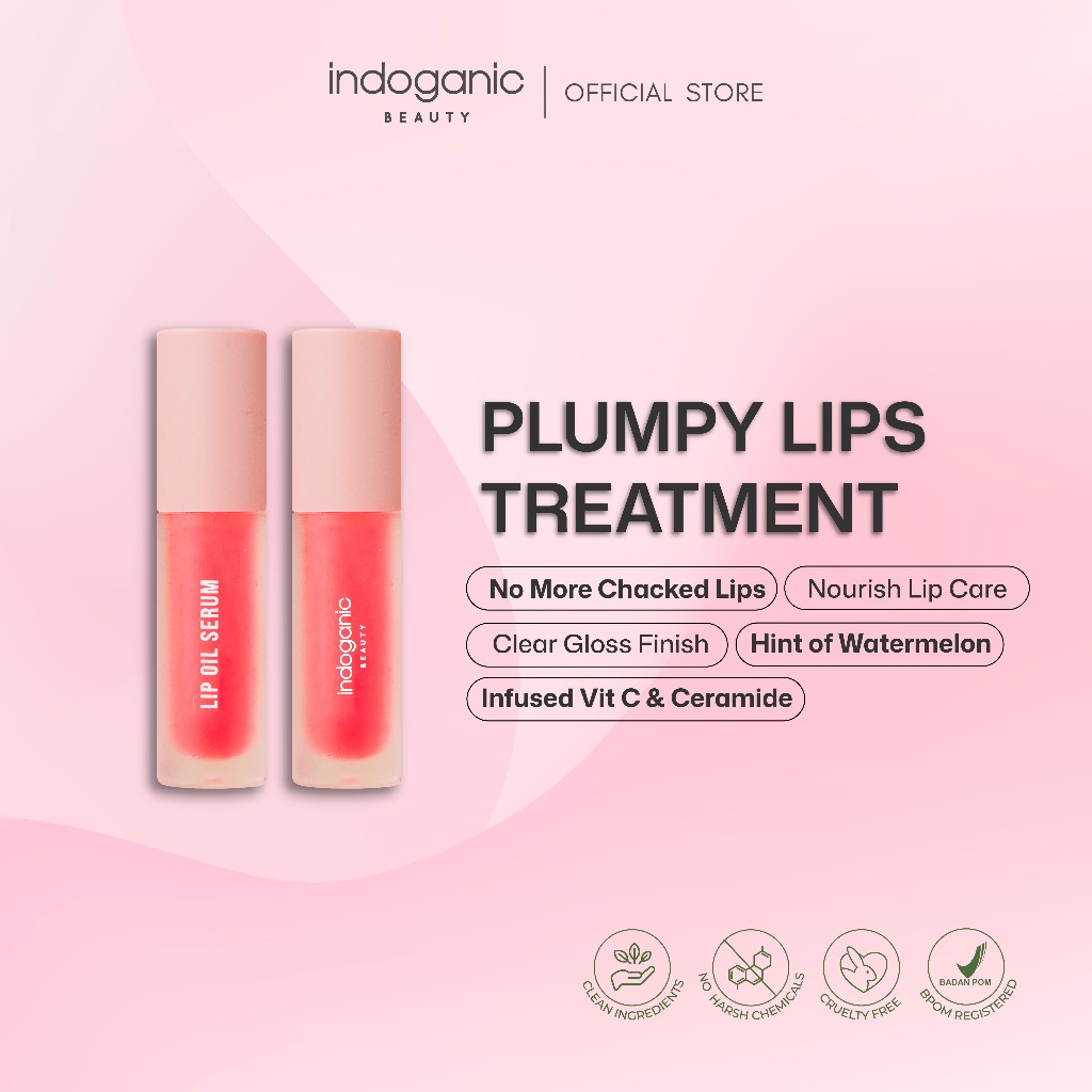 Jual Indoganic Beauty Lip Oil Serum/Lip Treament/Serum Bibir/Pelembap ...