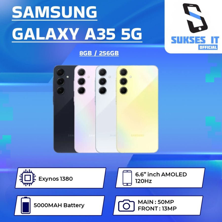 Jual SAMSUNG GALAXY A35 5G - 8GB/256GB GARANSI RESMI INDONESIA | Shopee Indonesia