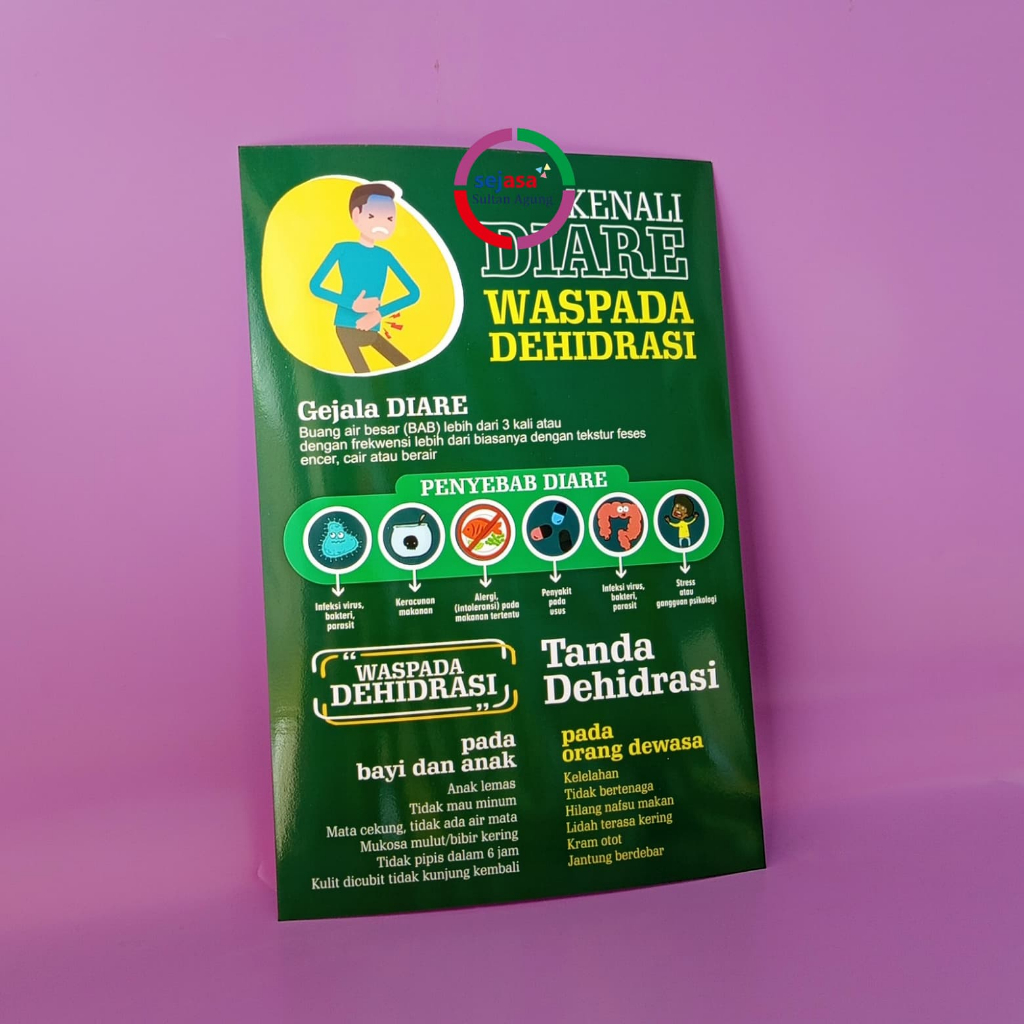 Jual Poster Kenali Diare Waspada Dehidrasi | Poster Kesehatan Diare ...