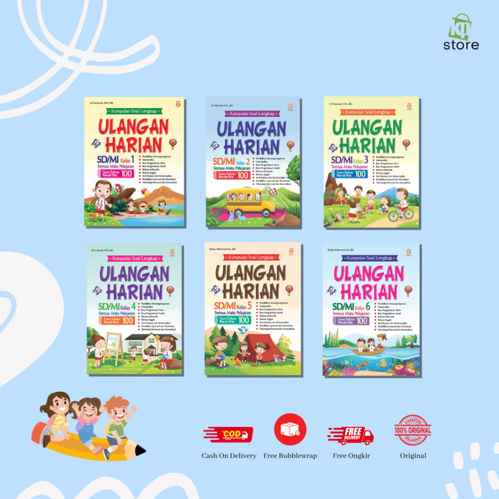 Jual Buku Kumpulan Soal Lengkap Ulangan Harian SD/MI Kelas 1, 2, 3, 4, 5, 6 - Bmedia | Shopee ...