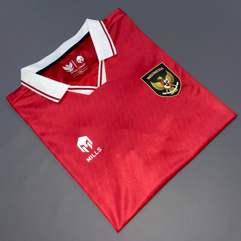 Jual MILLS Timnas Indonesia Home Jersey Player Issue 2022 - 2XL ...