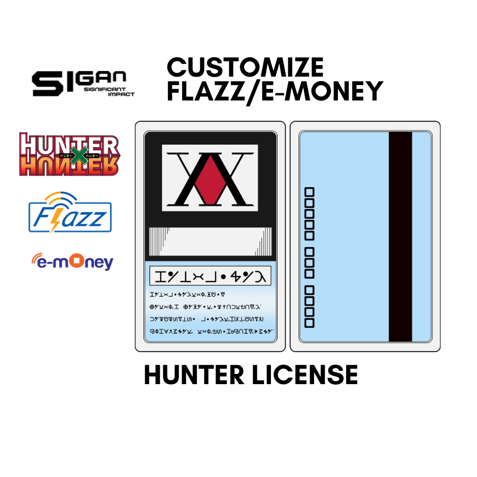 Jual Flazz Emoney Hunter License Card Customize Hunter X Hunter ...