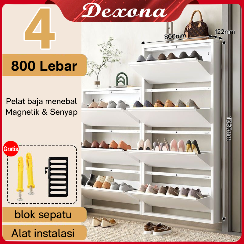 Jual ⭐3 - 4 Layer⭐ RAK SEPATU BESI LEMARI SANGAT TIPIS SEPATU SUSUN ...