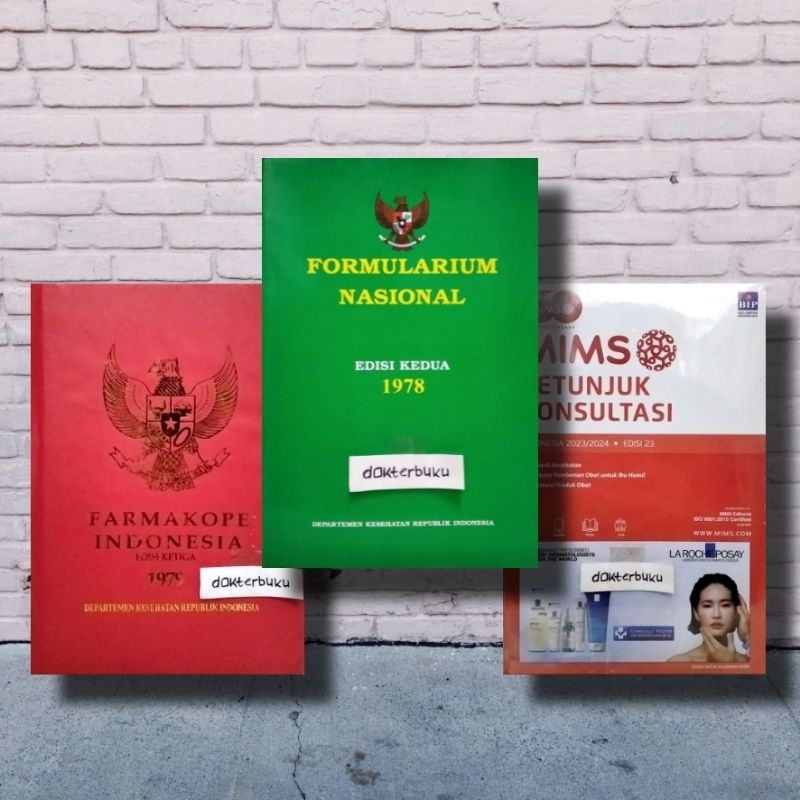 Jual PAKET 3 BUKU FARMASI FARMAKOPE TIGA (FI3, FI 3) - FORMULARIUM NASIONAL (FORNAS) - ISO VOL ...