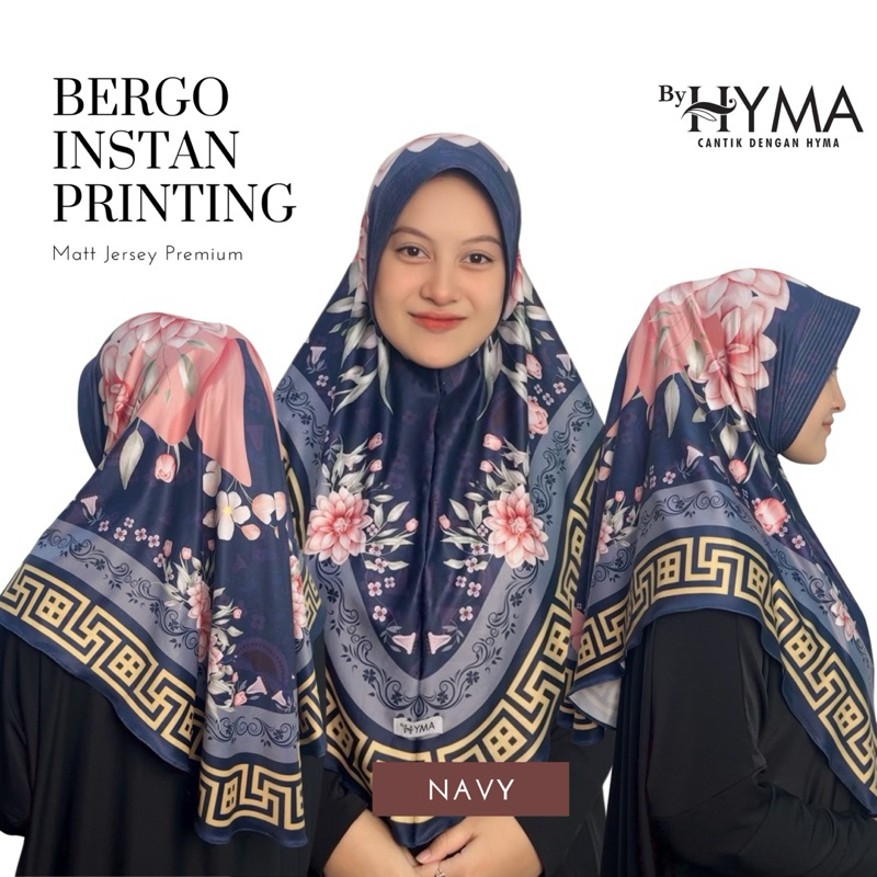 Jual Hyma Hijab-Hijab Instan Motif ,Bergo Printing Motif Pita Nura ...