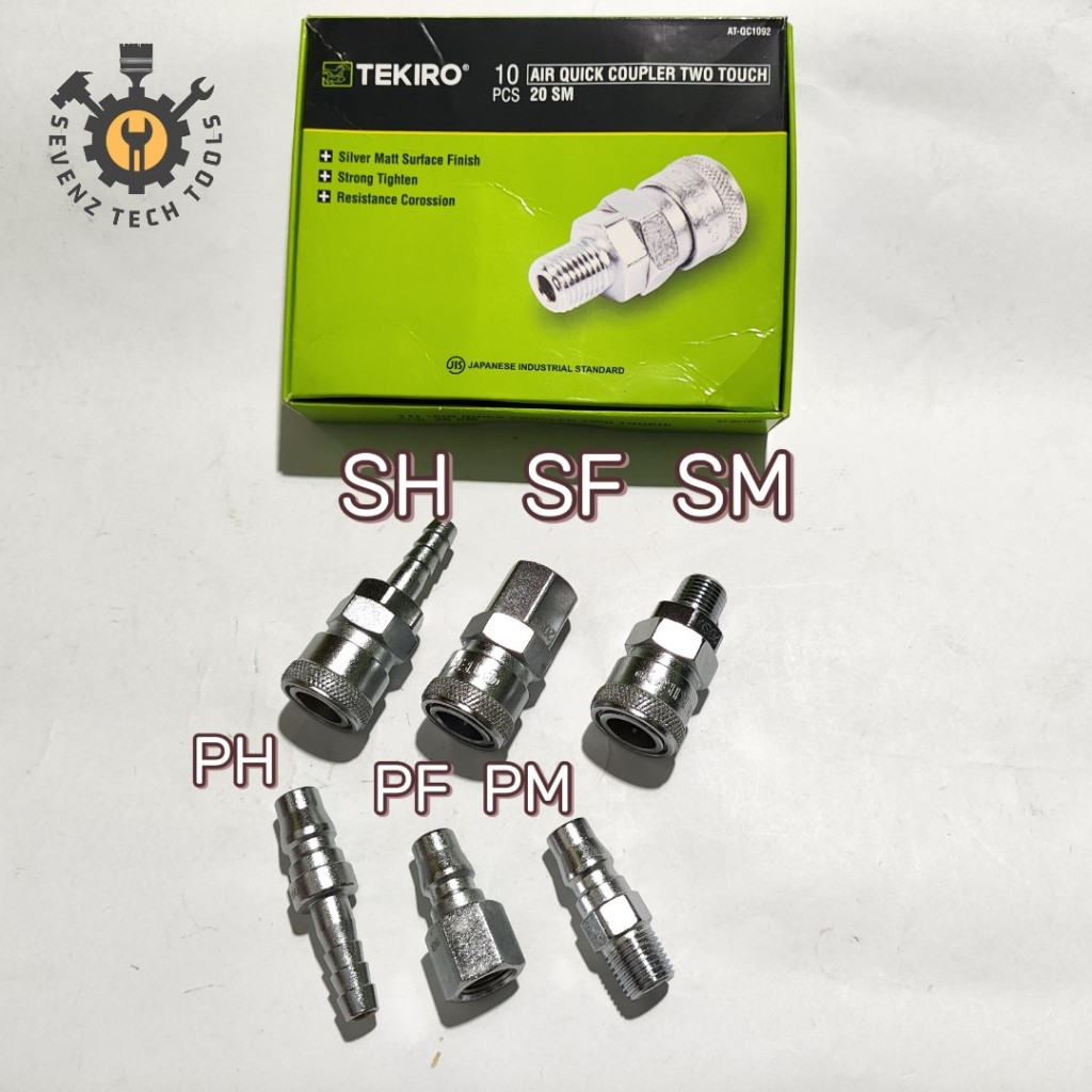 Jual TEKIRO QUICK COUPLER TWO TOUCH PF20 PH20 PM20 SF20 SH20 SM20 / SAMBUNGAN SELANG KOMPRESOR ...