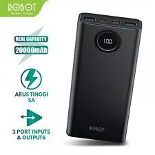 Jual power bank robot hitam 20000 MHA terbaik dan tahan lama | Shopee ...