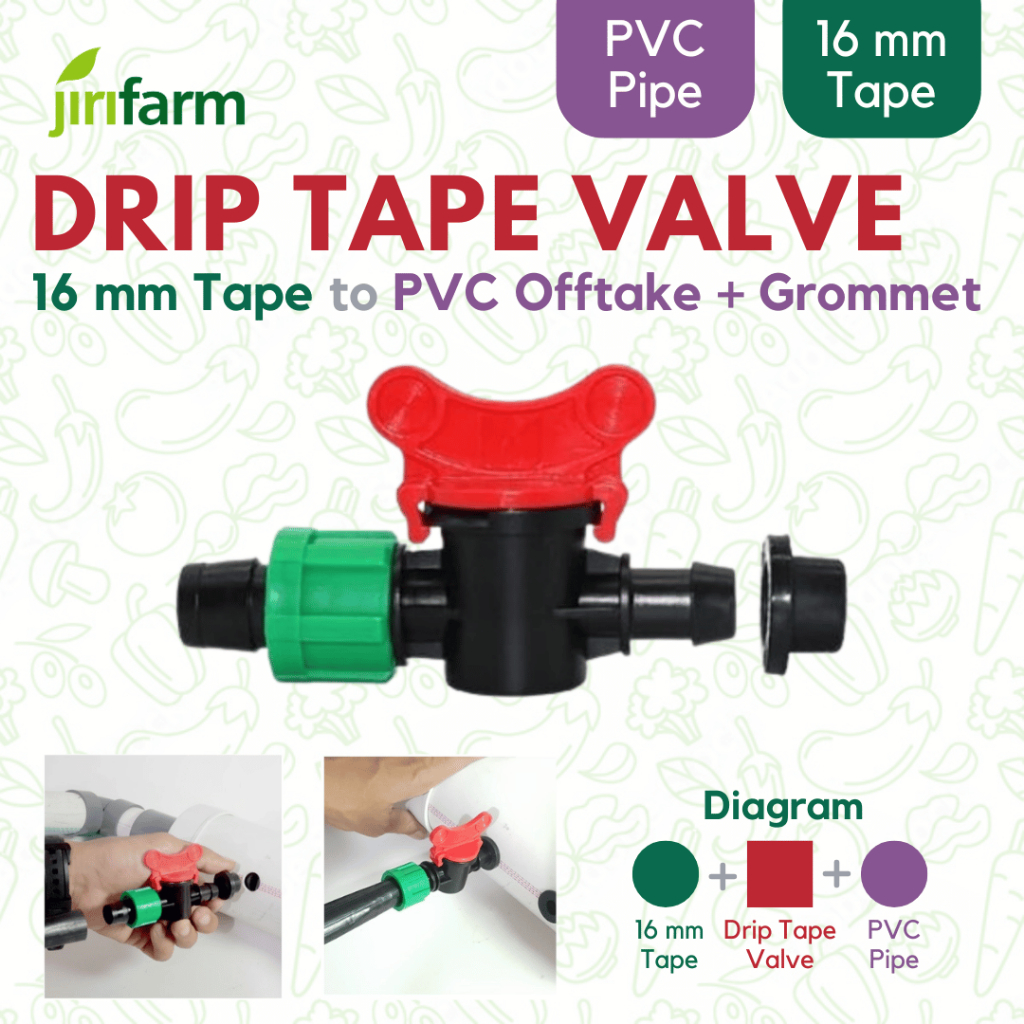 Jual JIRIFARM - Drip Tape Valve 16mm - Tape to PVC Offtake with T ...
