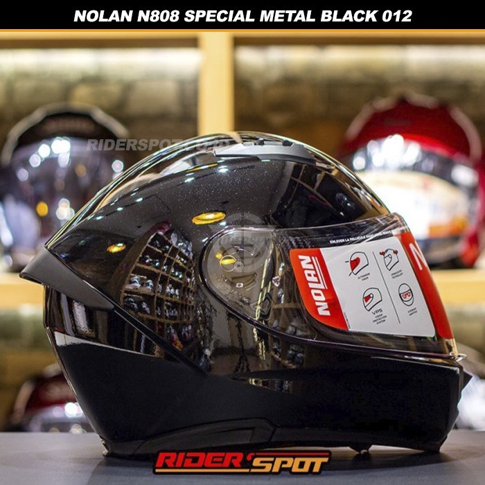 Jual Helm Motor Nolan N808 Special Metal Black 12 N80.8 Original Italy ...