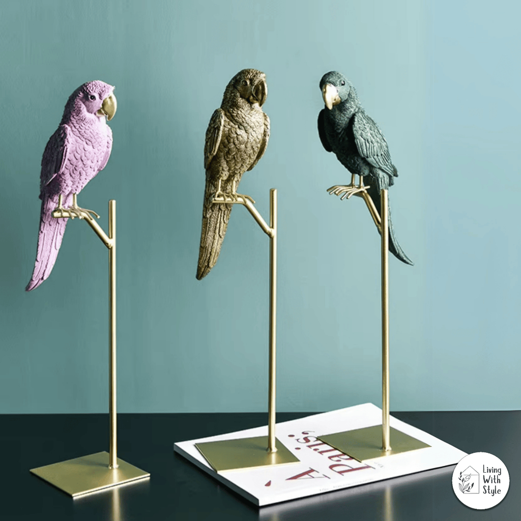 Jual Living With Style - Luxury Parrot Home Decor Statue / Pajangan ...