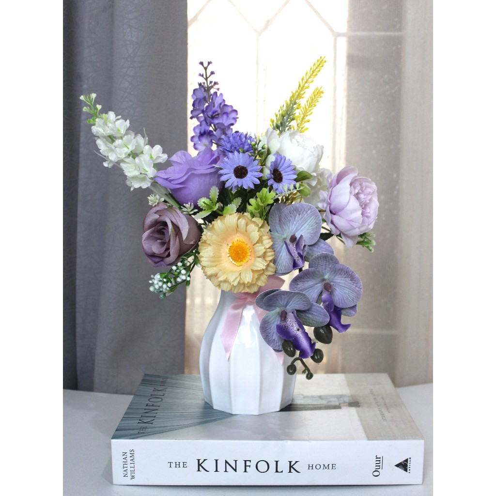 Jual Bijinasi Bunga Candyta / Set Vas dan Bunga / Vas Bunga Meja Tamu ...