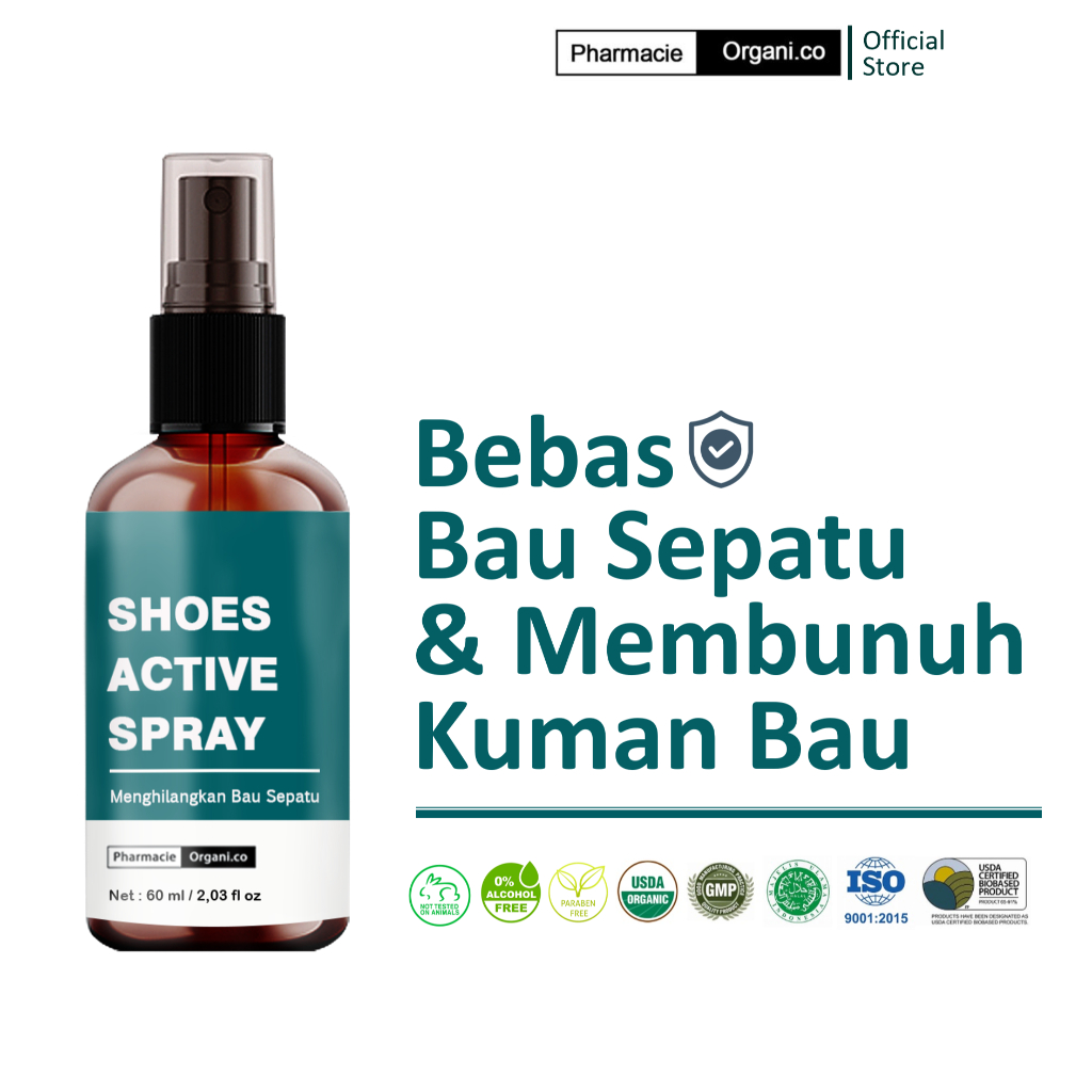 Jual SHOES ACTIVE SPRAY PARFUM SEPATU BY PHARMACIE ORGANICO | Shopee ...