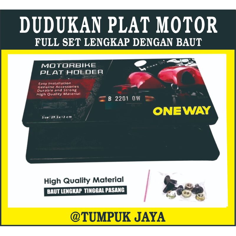 Jual Dudukan / Frame Plat motor One Way Kualitas Tebal | Shopee Indonesia