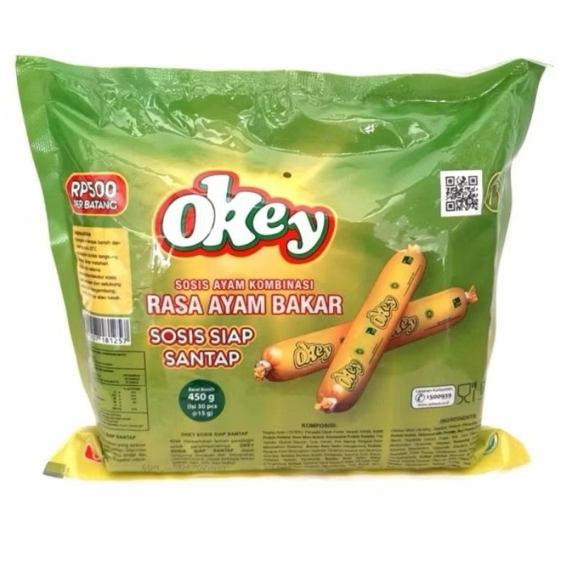 Jual Okey Sosis Ayam Kombinasi Rasa Ayam Bakar | Sosis Siap Santap pack ...