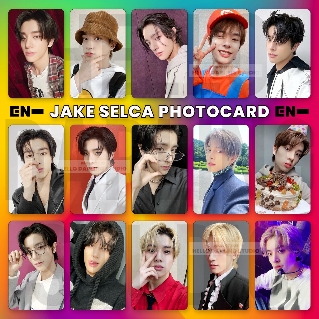 Jual 10 Pcs ENHYPEN Jake Sim Selca Photocard set. Unofficial. Fan Made. | Shopee Indonesia