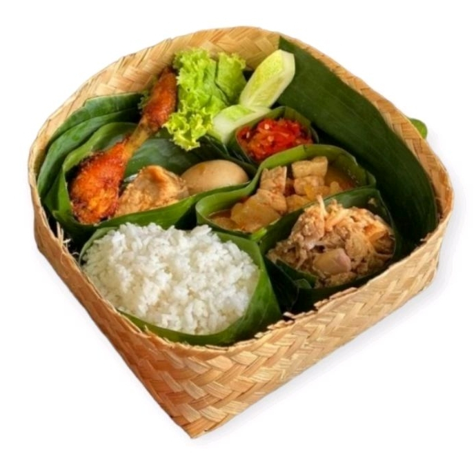 Jual Besek bambu sepasang tempat nasi catering makanan Ready Varian ...