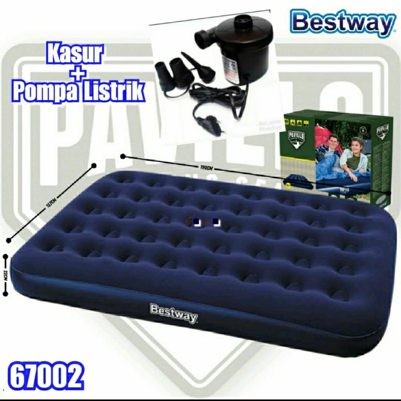 Jual Bestway Kasur Angin Double 67002 Pompa Listrik | Shopee Indonesia
