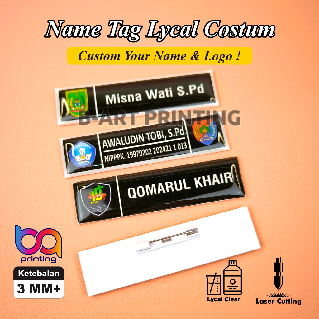 Jual Name Tag Siswa Name Tag Costum Papan Nama Nama Dada Name Tage ...