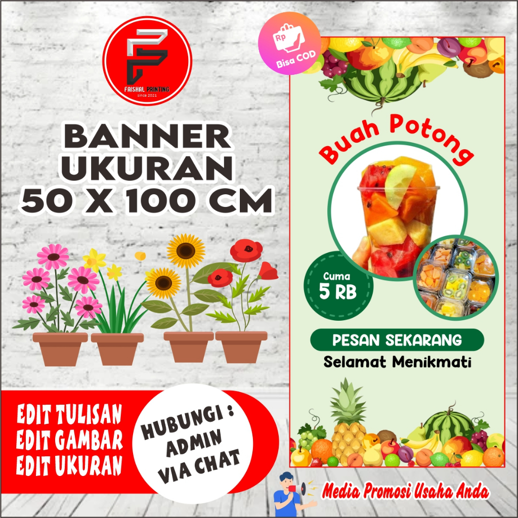 Jual Banner Buah Potong/ Banner buah-buah potong/ spanduk buah potong ...