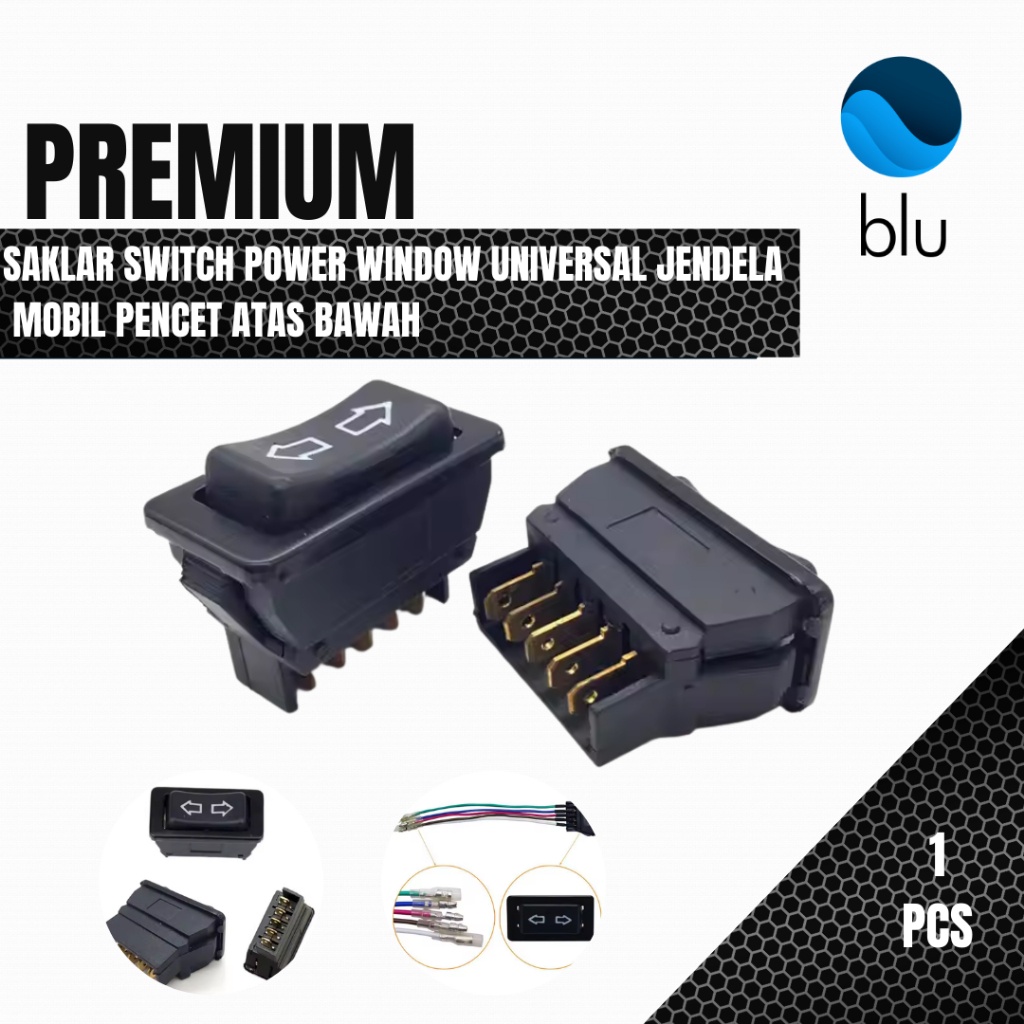 Jual SAKLAR SWITCH POWER WINDOW UNIVERSAL JENDELA MOBIL PENCET ATAS ...