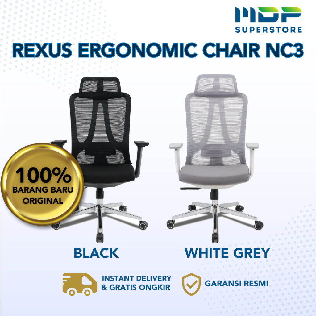 Jual REXUS ERGONOMIC OFFICE CHAIR NC3 | Shopee Indonesia