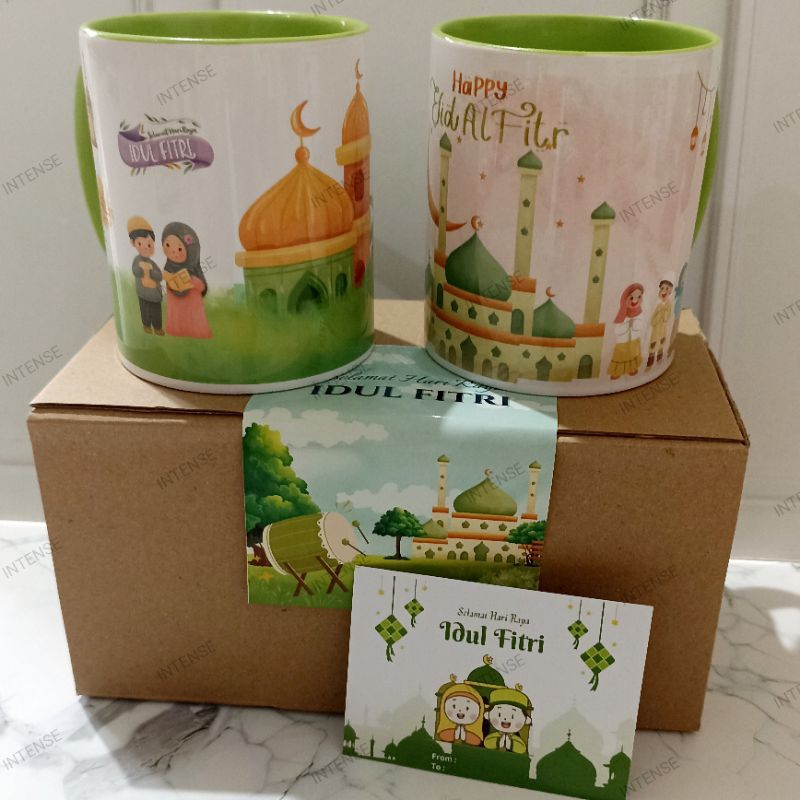 Jual [BACA DESKRIPSI ] Souvenir Mug Idul Fitri Ramadhan 2025 isi 2 MUG ...
