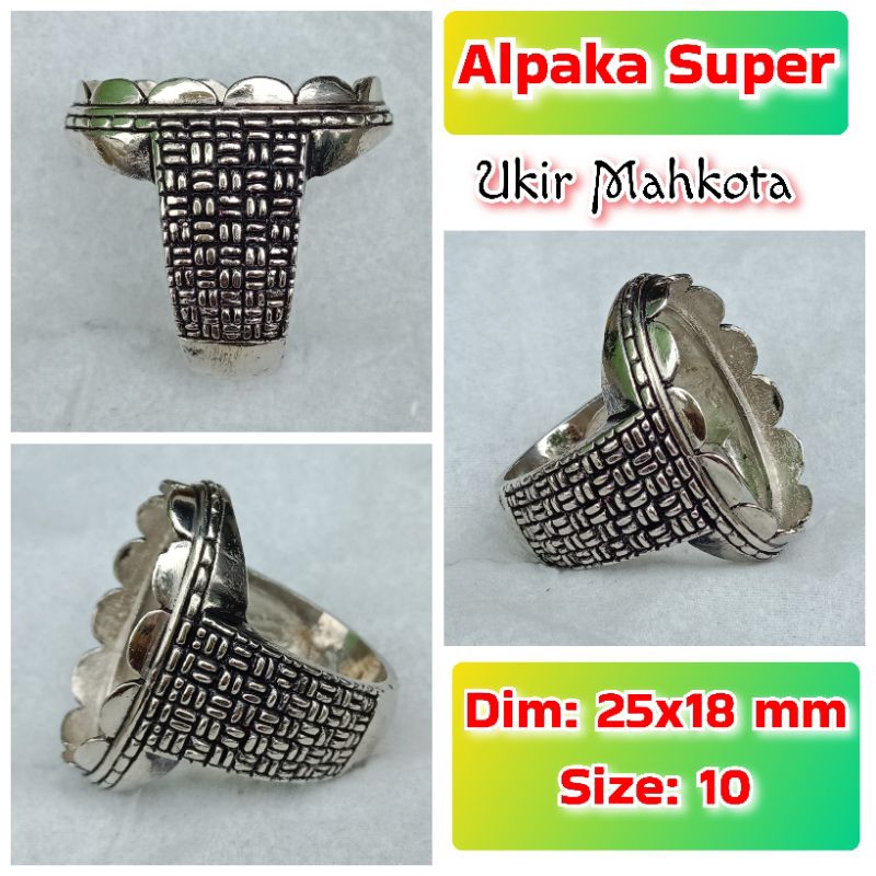 Jual emban batu akik dan permata alpaka super tebal series Navajo.13 ...
