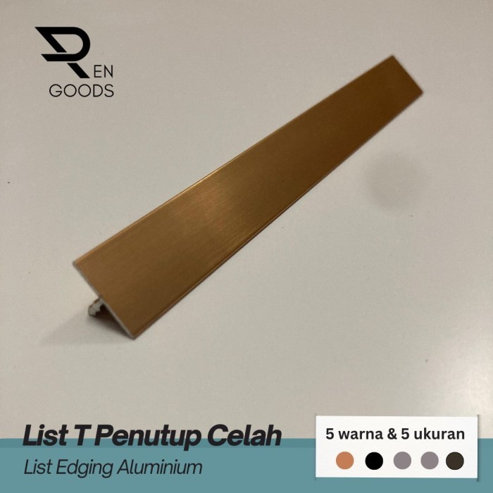 Jual List T Gold Lis Penutup Celah Frame Edging Alumunium Variasi ...