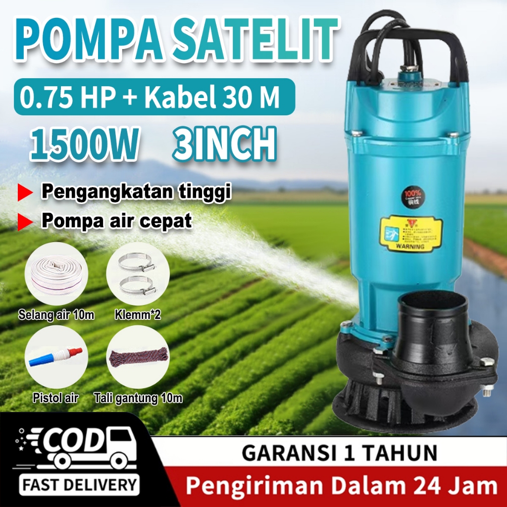 Jual Pompa submersible aliran tinggi 1500W volt pompa rumah tangga ...