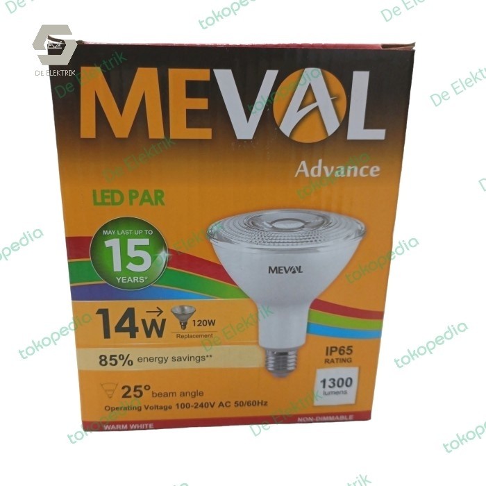 Jual LED PAR38 14w Kuning Warmwhite 3000K MEVAL AP1-14B | Lampu PAR 38 ...