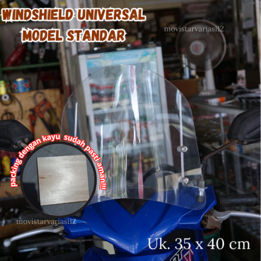 Jual Windshield Ukuran 35cm x 40cm Standar Windshield Beat Windshield ...