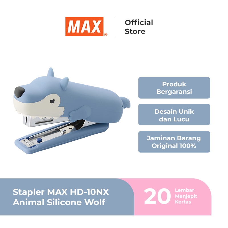 Jual MAX Stapler Lucu Kartun Karakter Serigala / Wolf HD-10NX Limited ...