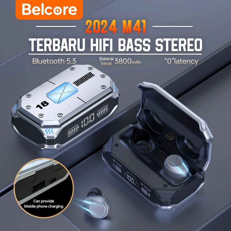 Jual Belcore TWS Bluetooth 5.3 Newest Version M41 Headset Bluetooth ...