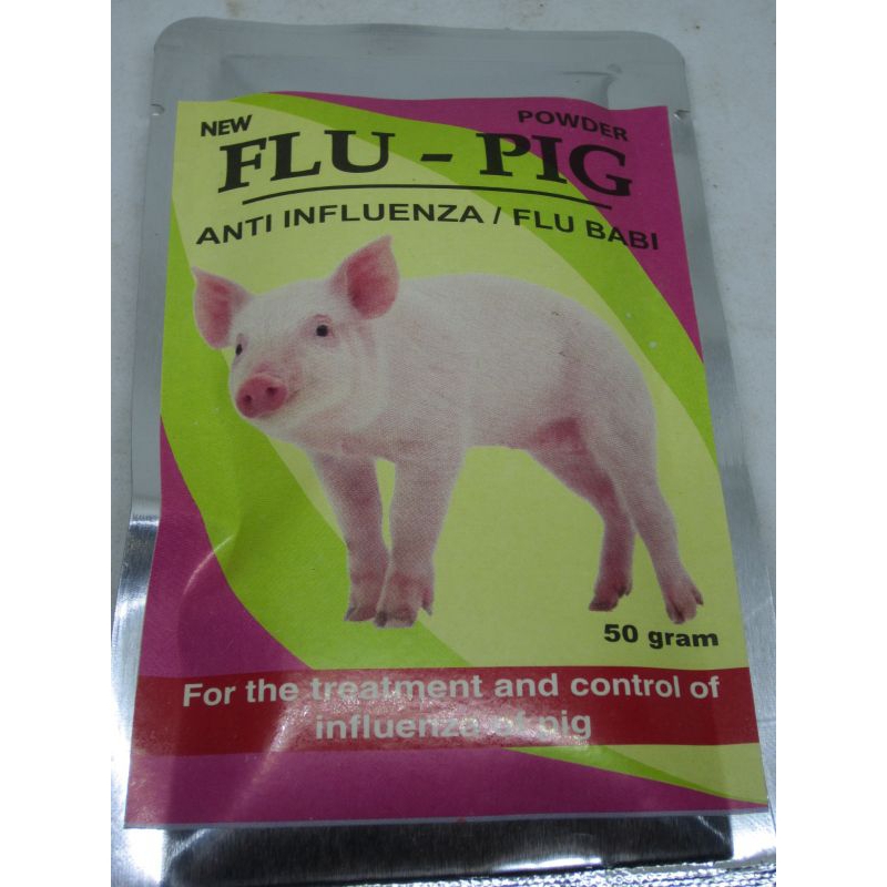 Jual flu-pig obat flu untuk ternak babi serbuk campur air minum produk ...