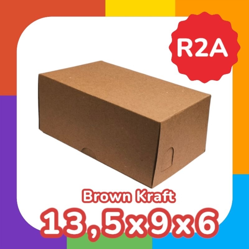 Jual ECERAN BOX R2A Kotak 13,5x9x6 Kemasan Snack Online Packaging Brown ...