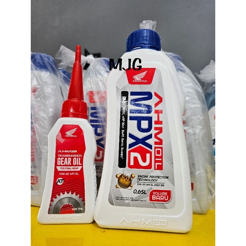Jual Paket Oli Motor AHM MPX2 0,65L Plus AHM Gear 120ML/Oli Motor ESP ...