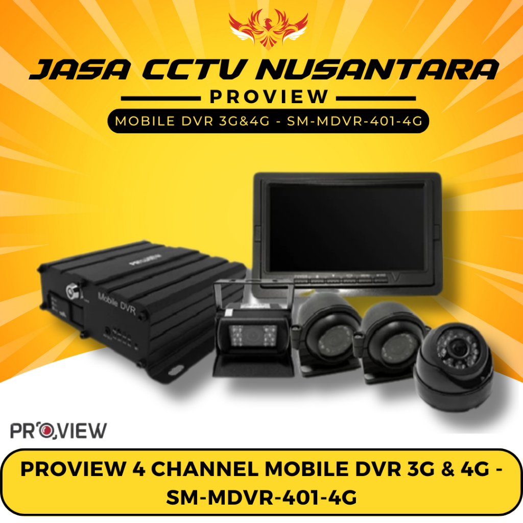 Jual PROVIEW 4 Channel Mobile DVR 3G & 4G - SM-MDVR-401-4G | Shopee ...