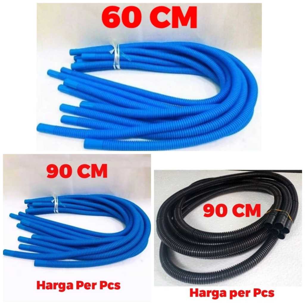 Jual Selang Spiral Lentur Biru Hitam 60 Cm 90 Cm Sambungan Filter ...