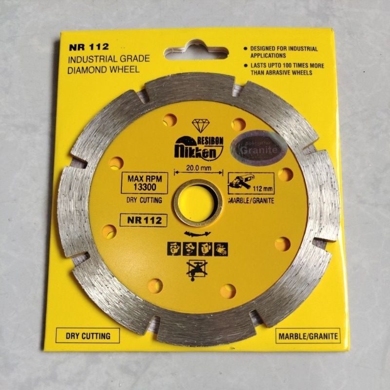 Jual NIKKEN Diamond Wheel 112 DRY / NIKKEN Pisau Potong Granite 112 ...